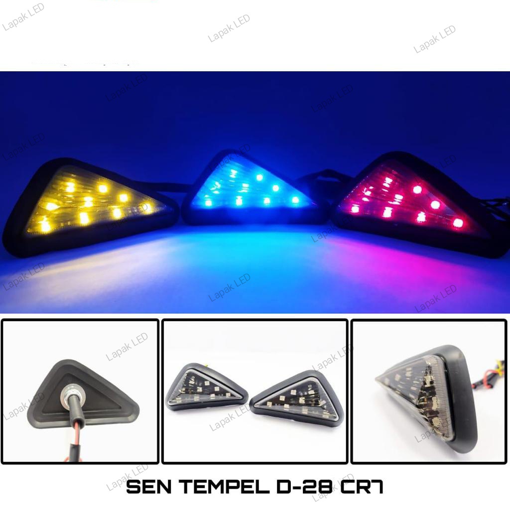 Jual Lampu Sein Tempel Fairing Body Motor LED Model Segitiga Variasi Motor Sen Tempel LED Model ...