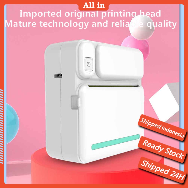 Jual Ready stock COD Mini Printer Portable Thermal Printing Machine ...