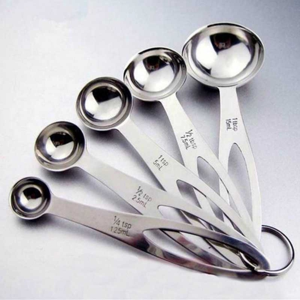 Jual Sendok Takar Cup Stainless Steel Measuring Spoon 5 PCS - S300 ...
