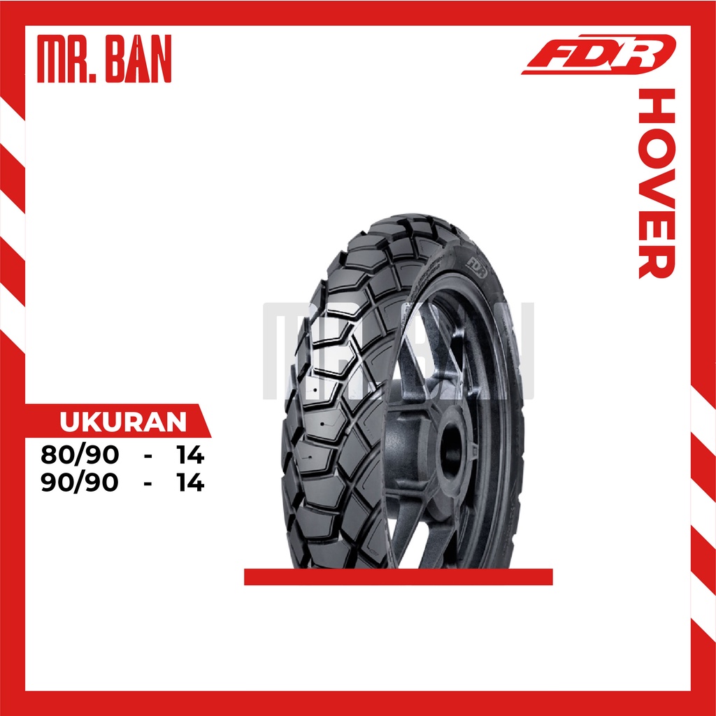 Jual BAN MATIC DEPAN BELAKANG RING 14 FDR HOVER TUBELESS 80/90 90/90 ...