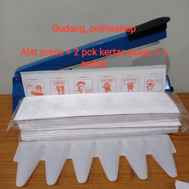 Jual Kertas puyer kartun / alat press + sendok puyer | Shopee Indonesia