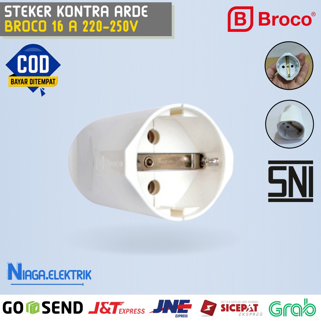 Jual Steker female listrik Kontra Seteker terminal betina Arde 2 lubang ...