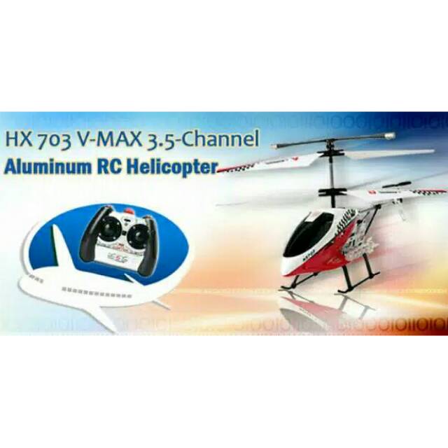 Jual RC helikopter HX703 V-Max Alloy Model , 3,5 chanel, Gyroscope | Shopee Indonesia