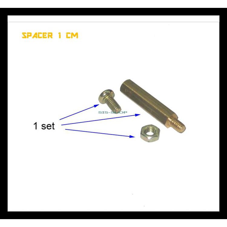 Jual Spacer Logam Besi Kuningan 1Cm 1 Cm 10Mm Terjamin | Shopee Indonesia