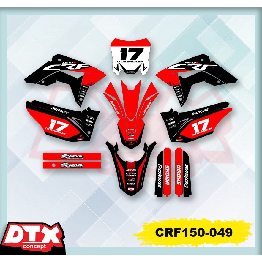 Jual Decal CRF decal CRF 150 L full body decal stiker crf stiker decal ...