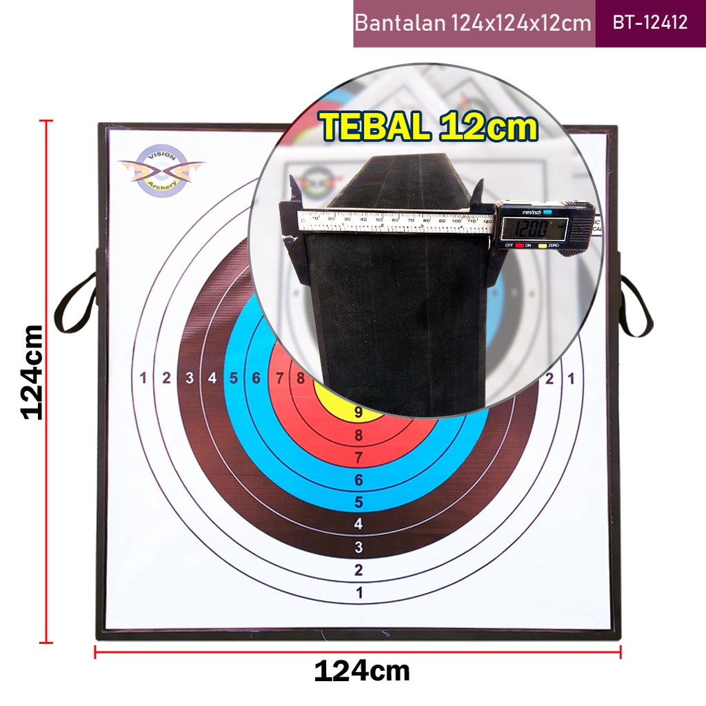 Jual Bantalan Face Target 124x124x12cm | Papan Target Sasaran Panah ...