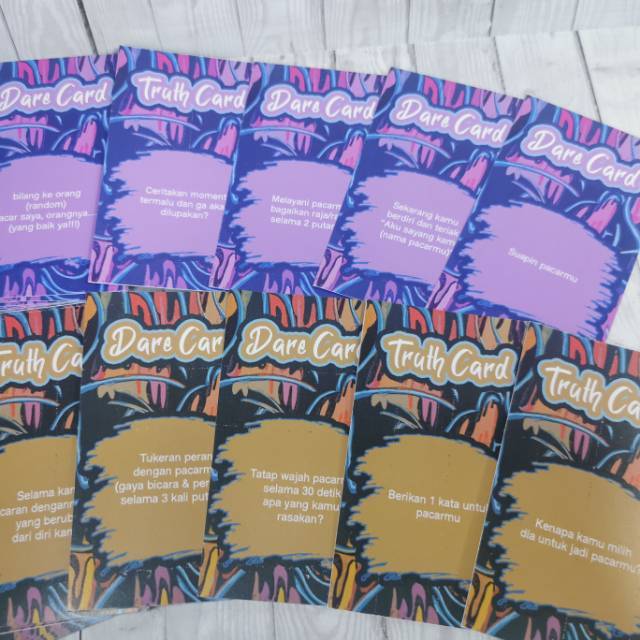 Jual Mainan kartu truth or dare tod card teman pacar dewasa 21 ...