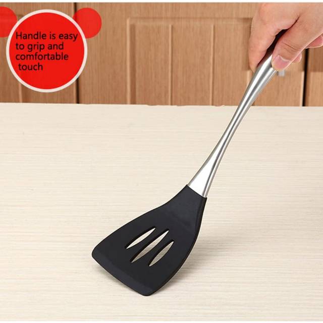 Jual SPATULA STAINLESS Silicone Metal Steel Handle Sutil Susuk Masak ...