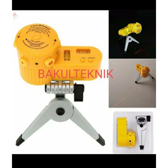 Jual siku laser with tripod penggaris laser horisontal vertikal meteran ...