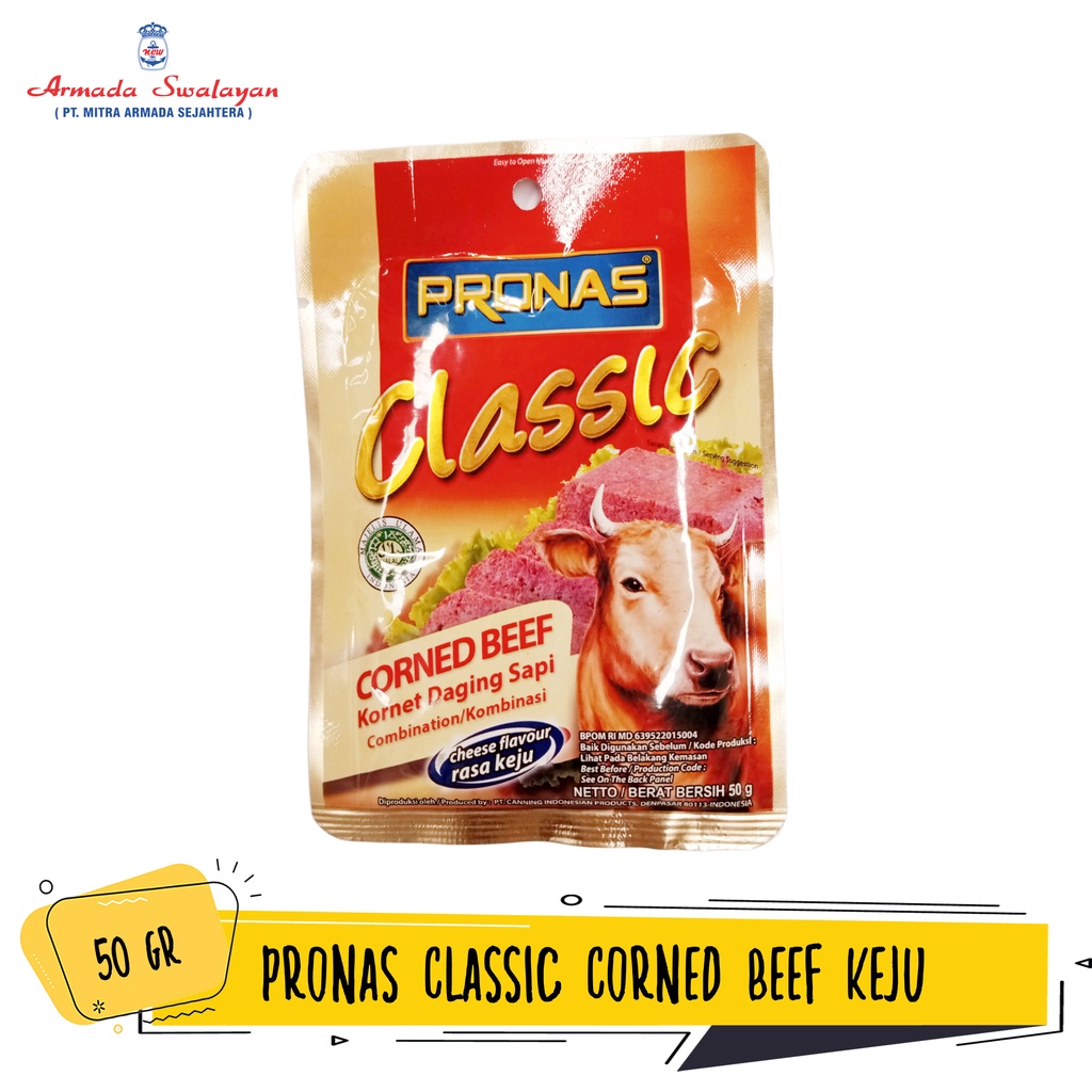 Jual Pronas Classic Corned Beef 50g | Shopee Indonesia