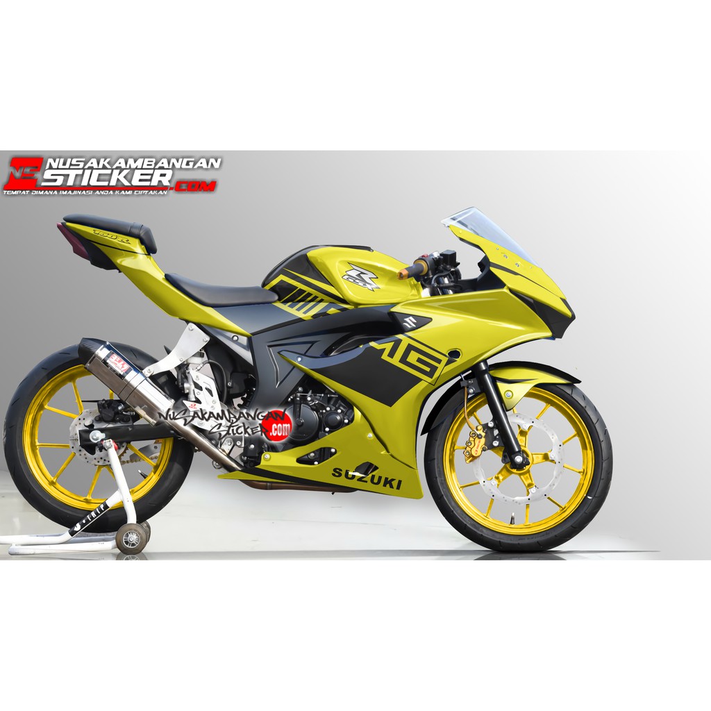 Jual Decal Stiker Suzuki Gsx R 150 Livery AmG Flow Yellow | Shopee ...