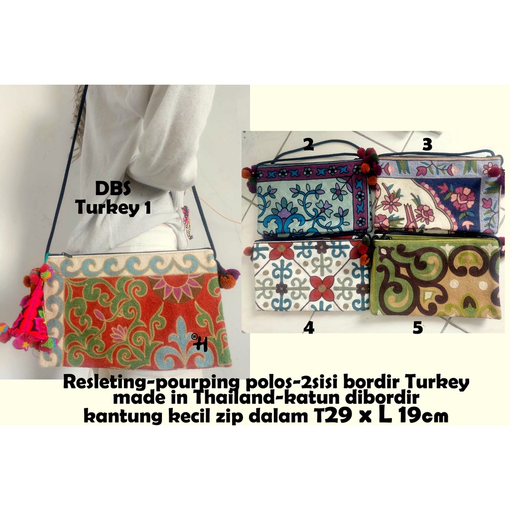 Jual bordiran ala turkey/tas bordiran import/tas thailand/tas slempang ...