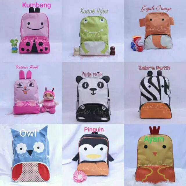 Jual TAS ANAK TK & PAUD KARAKTER BINATANG | Shopee Indonesia