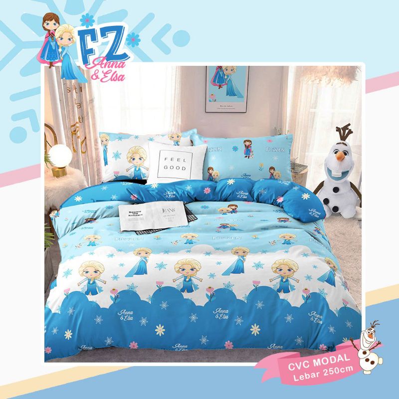 Jual Kain Bahan Sprei Meteran Katun Bahan Star Motif FZ Anna Adn Elsa ...