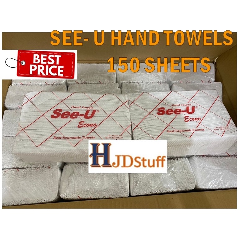 Jual Tissue Tisu See-U See Hand Towel MultiFold Econo Red 150 Sheet ...