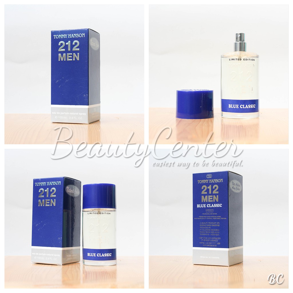 Jual Parfum Tommy Hanson 212 Men Blue Classic / 100ml | Shopee Indonesia