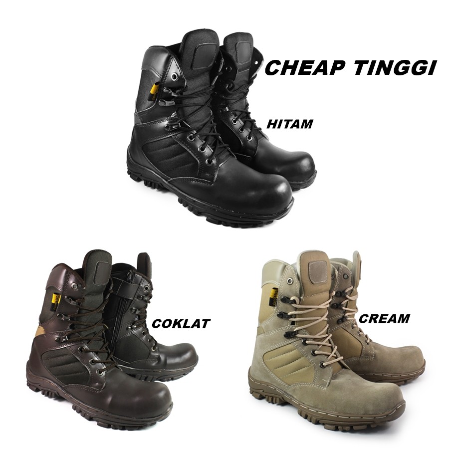 Jual Boots Sepatu Safety Ujung Besi Cheap Tinggi Outdoor Tracking Kerja ...