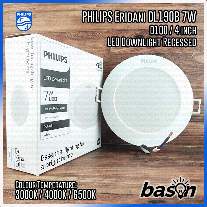 Jual PHILIPS Eridani G2 DL190B 7W LED6 D100 4" - LED Downlight Integrated | Shopee Indonesia