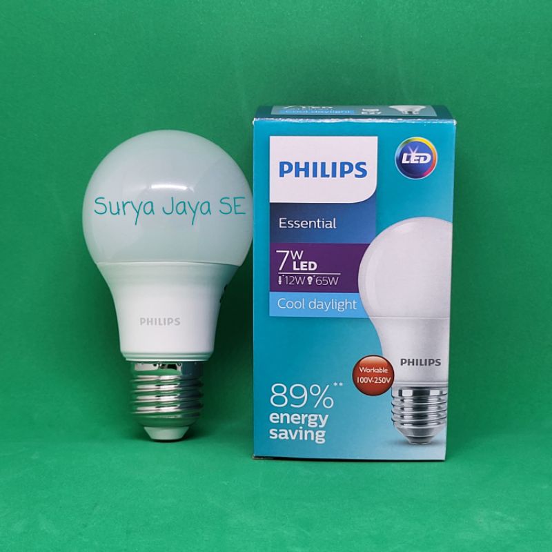 Jual Lampu LED Philips Essential 7 Watt Cahaya Putih | Shopee Indonesia
