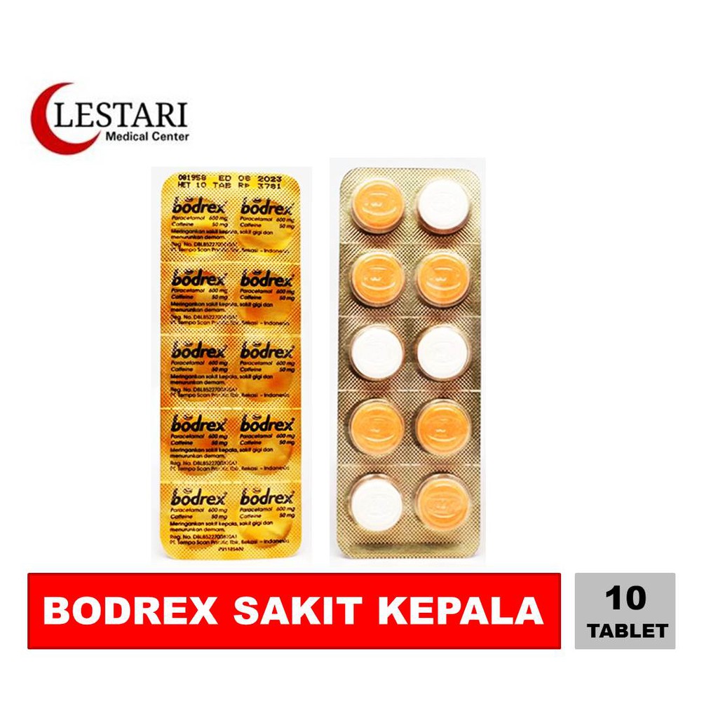 Jual Bodrex Tablet [ per Strip ] - Sakit Kepala / Bodrex Biru / Bodrex ...