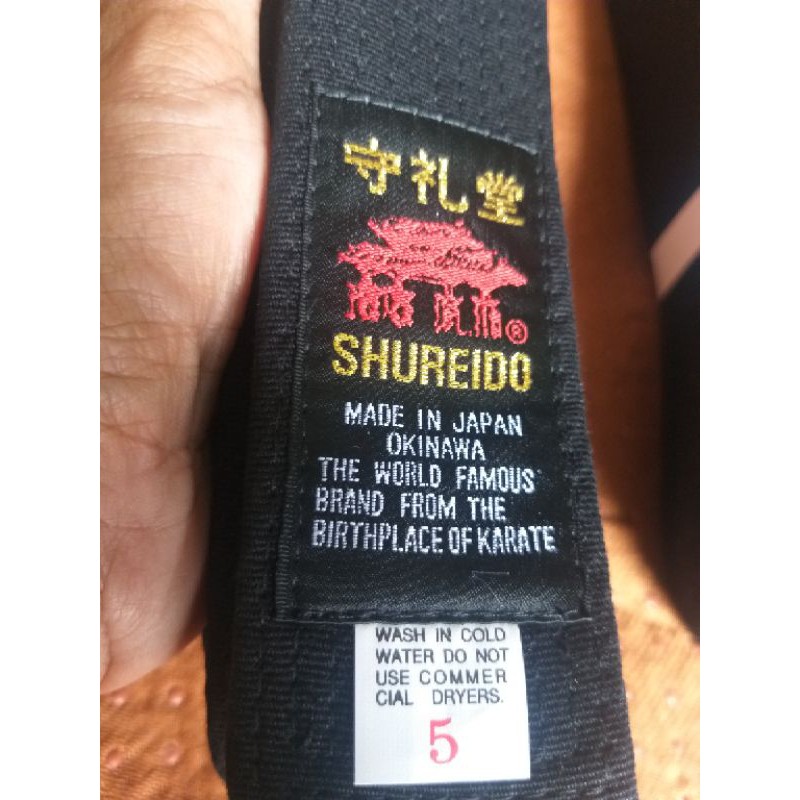 Jual Sabuk Hitam Karate Shureido Japan Original Okinawa Sabuk Hitam ...