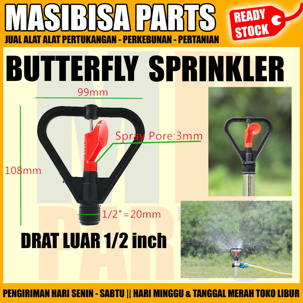 Jual SPRINKLE / SPRINKLER TAMAN MODEL KUPU KUPU / BUTTERFLY SEGI TIGA ...