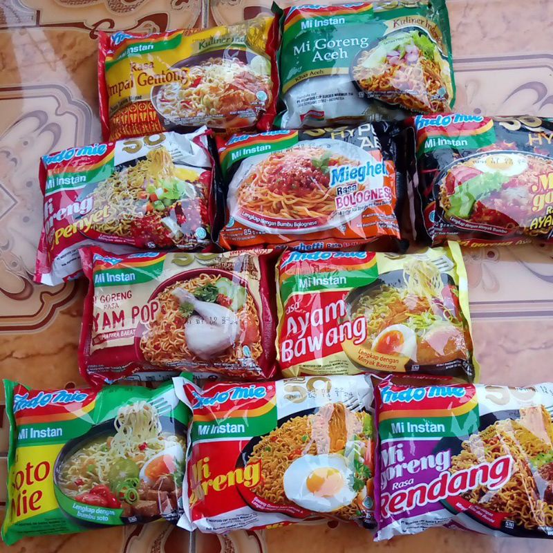 Jual INDOMIE GORENG KUAH AYAM BAWANG KEBAB RENDANG CABE IJO GEPREK POP ...