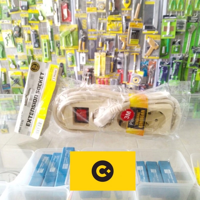 Jual STOP KONTAK KABEL SAMBUNG 3 LUBANG SWITCH RRT COK LISTRIK ARDE ...