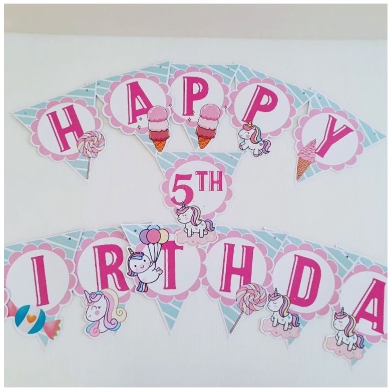 Jual Bunting Flag HAPPY BIRTHDAY | ultah | Label Ulang Tahun | Shopee ...