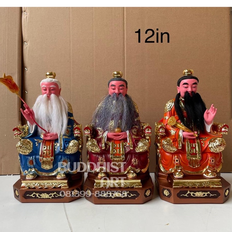 Jual Patung tiga Dewa San qing Dao zu/ sanqing daozu/ sam ceng 12 inch | Shopee Indonesia