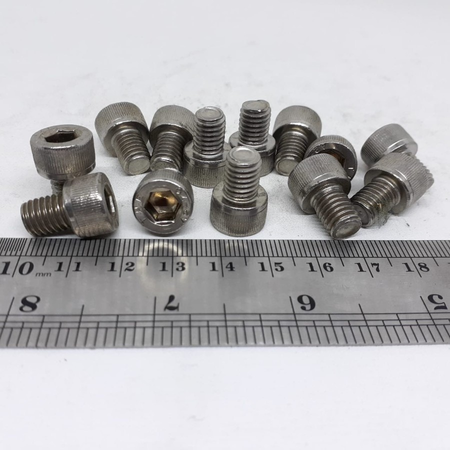 Jual BAUT L M8X10 STAINLESS M8 X 10 SS SUS 304 KUNCI L6 BAUT 13 PANJANG ...