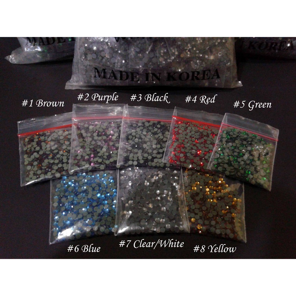 Jual 3mm 400butir / 5gr kristal hotfix rhinestone / craft manik glass ...