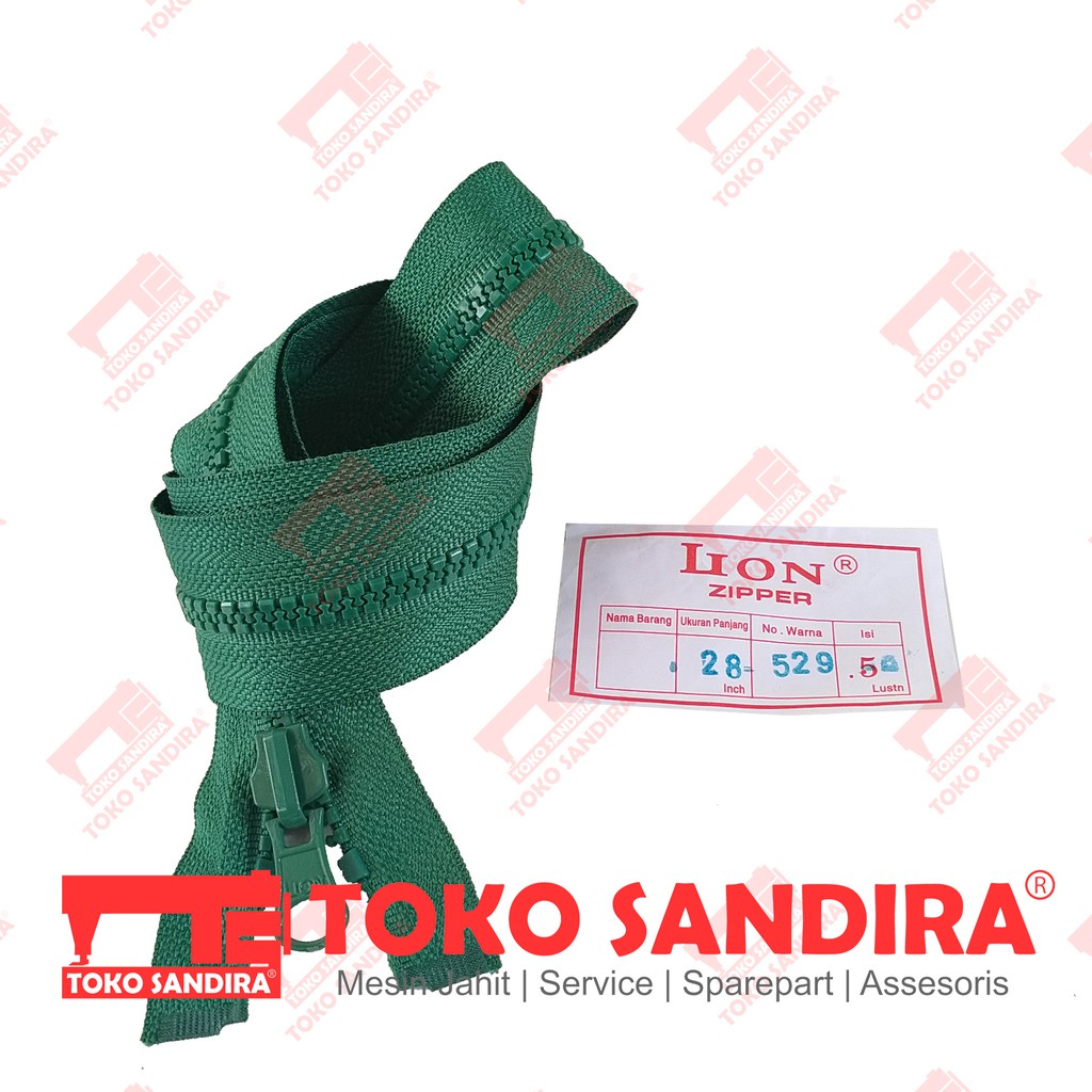 Jual 2 pcs resleting jaket lion/ZIPPER JAKET VISLON LION 28IN/70CM/sleting jaket lion/toko alat ...