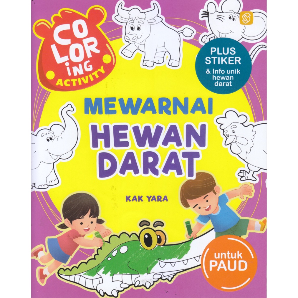 Jual Coloring Activity Mewarnai Hewan Darat - Kak Yara - Sarang Baca ...