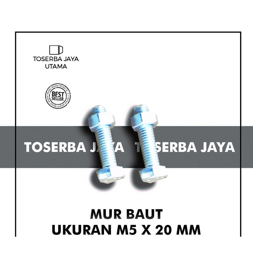 Jual MUR BAUT UKURAN M5 X 20 MM MURAHH (HARGA PER PCS) | Shopee Indonesia