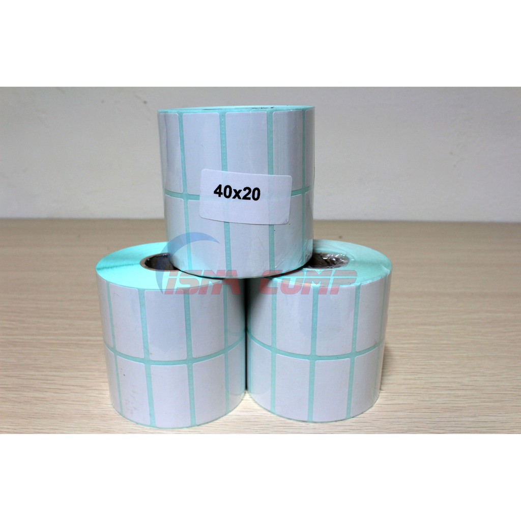 Jual Stiker Label Barcode Kertas Label Barcode ukuran 40x20mm Semicoat ...