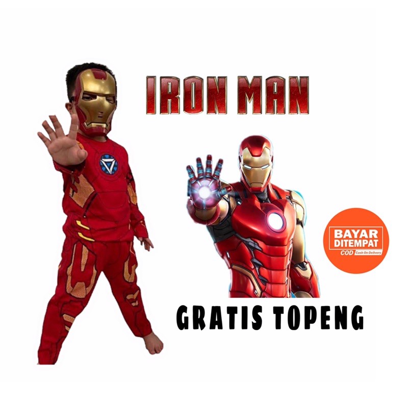 Jual SETELAN ANAK LAKI LAKI SUPERHERO IRON MAN / KOSTUM BAJU ANAK ...