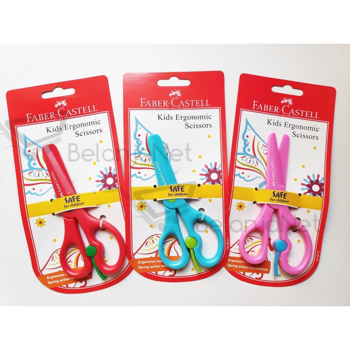 Jual Gunting Faber Castell ( Kids Ergonomic Scissors ) / Gunting Anak ...