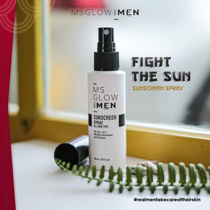 Jual SUNSCREEN SPRAY MS GLOW FOR MEN | Shopee Indonesia
