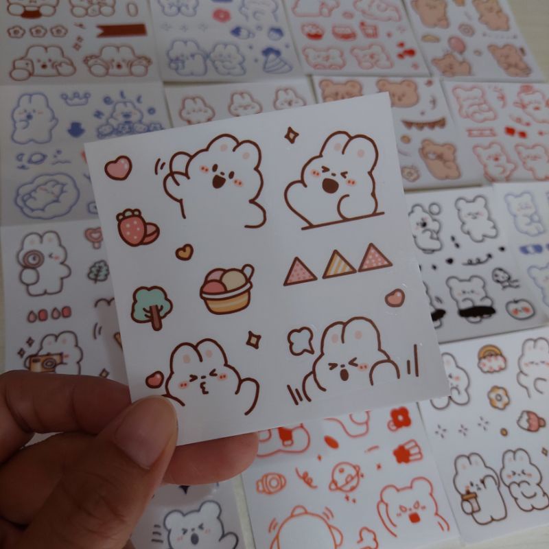 Jual Sticker stiker 2D non timbul untuk botol minum / sticker handphone ...