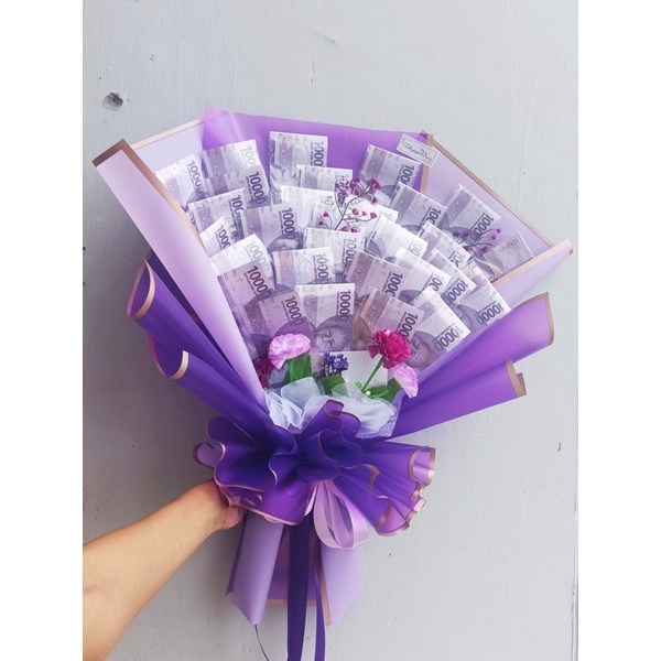 Jual money Bouquet / Buket uang 30lembar-50lembar/ Bouquet wisuda ...