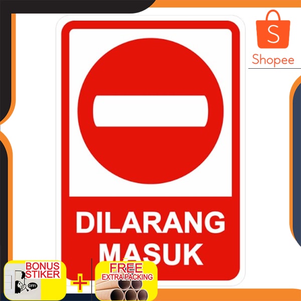 Jual Promo Jual Rambu Lalu Lintas. rambu dilarang masuk ukuran 60x75 ...