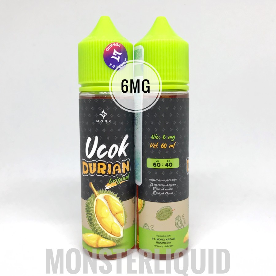 Jual UCOK DURIAN ORIGINAL BY MONK X UCOK DURIAN MEDAN 6MG 60ML | Shopee ...