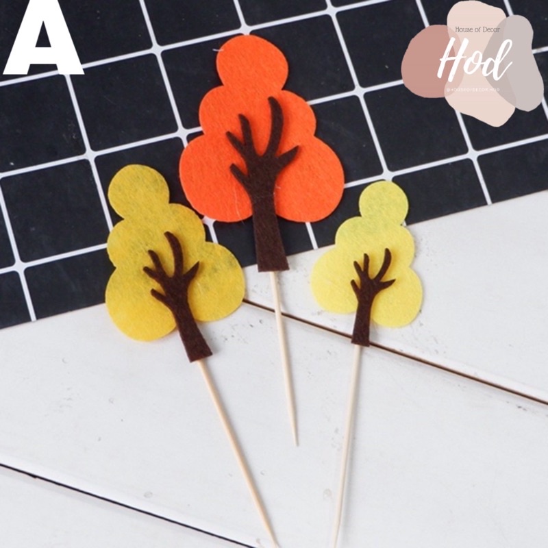 Jual 3pc/set Topper Pohon Hijau Tree Green Trees Kain Hiasan Kue Ulang ...