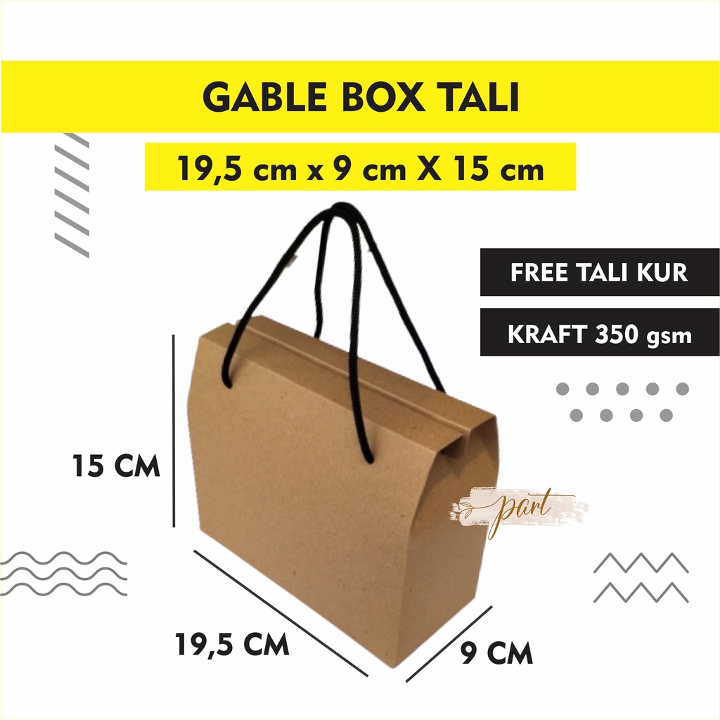 Jual Gable Box Tali Uk. 19,5 x 9 x 15 cm | Shopee Indonesia