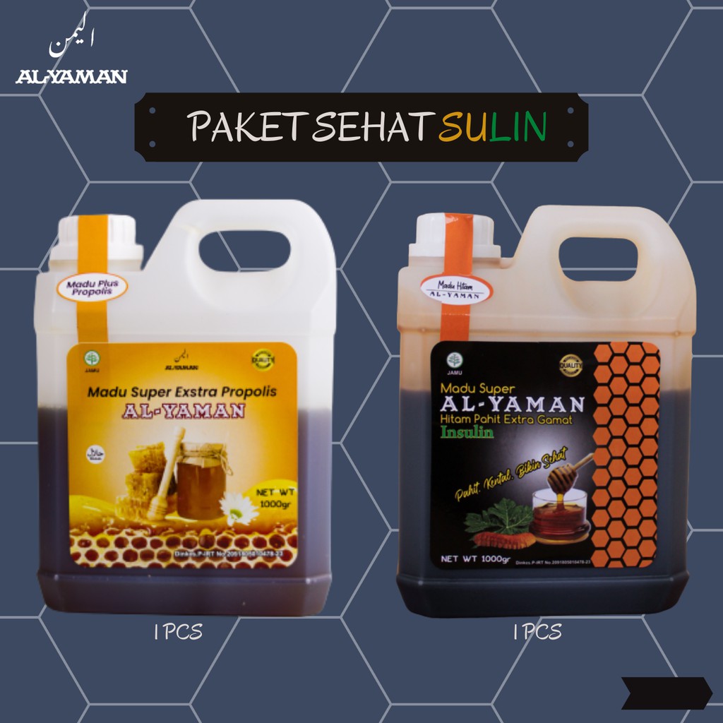 Jual Al-Yaman Paket Pahit Manis Bikin sehat Madu hitam Pahit Insulin ...