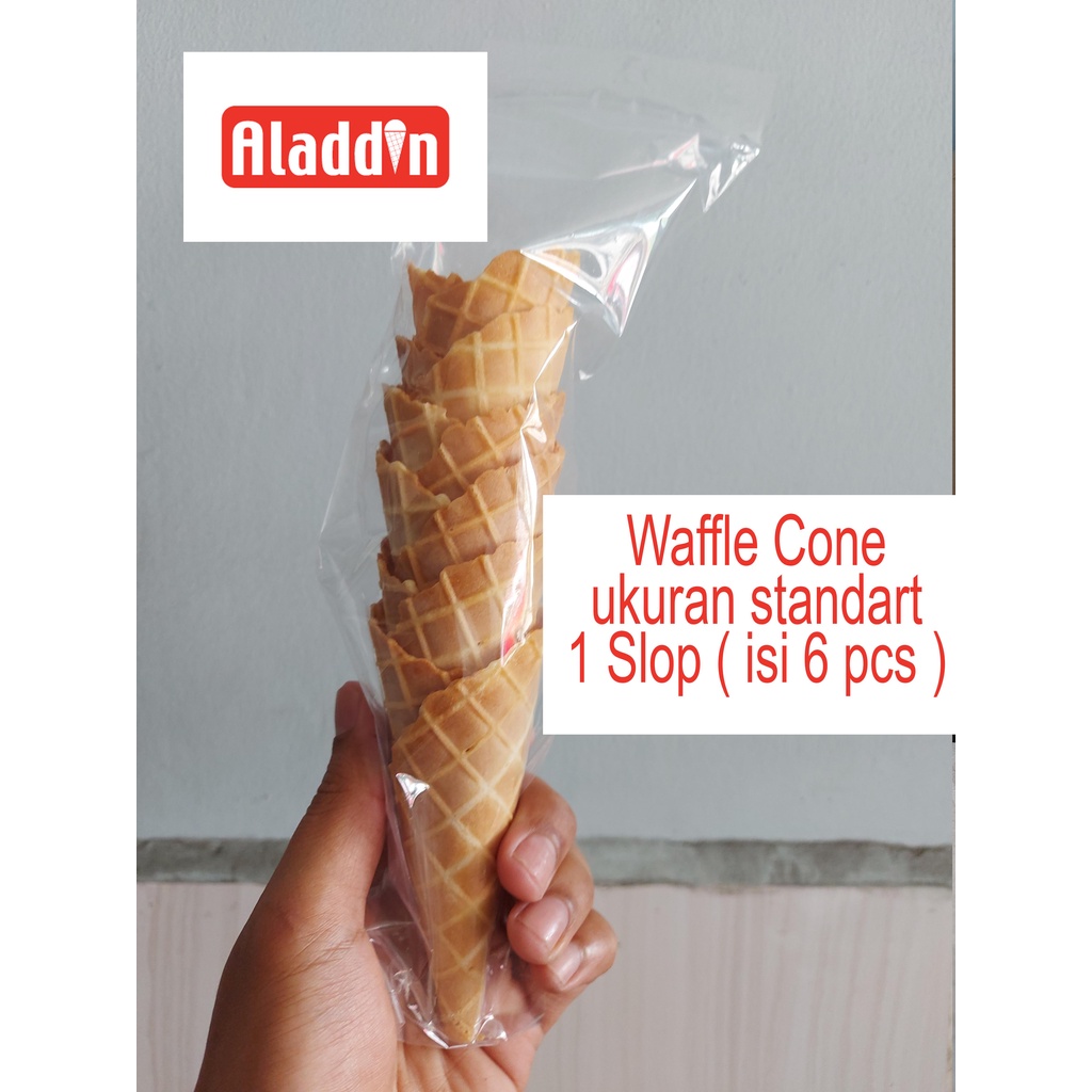 Jual Waffle Cone Ice Cream ukuran standar 1 pack ( isi 6 ) | Shopee ...