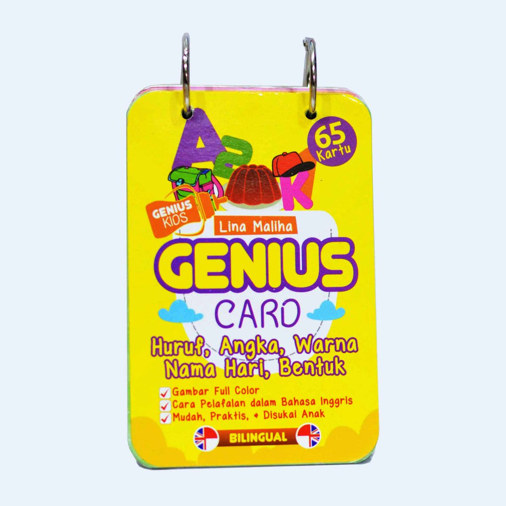 Jual Buku Genius Card - Huruf, Angka, Warna, Nama Hari, Dan Bentuk ...