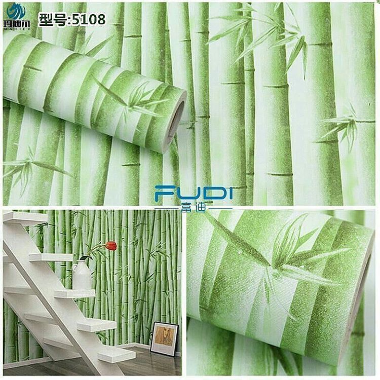 Jual Wallpaper Sticker Motif Bambu Ukuran 45 cm x 10 meter | Shopee ...