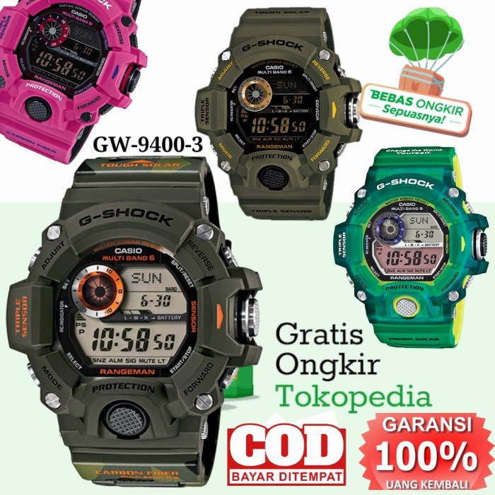 Jual Jam Tangan Pria Merk G-Shock Type GW-9400-3 Baterai | Shopee Indonesia